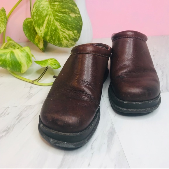 Vintage | Shoes | Vtg Vsco 9s Leather Chunky Converse Mule Clogs | Poshmark